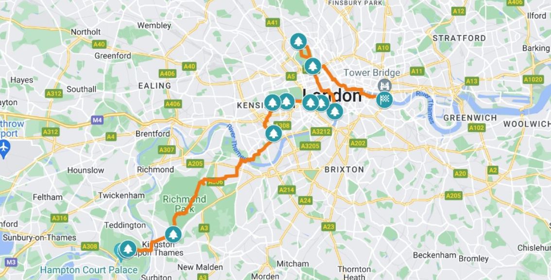 London Royal Parks Challenge: Trek challenge to UK